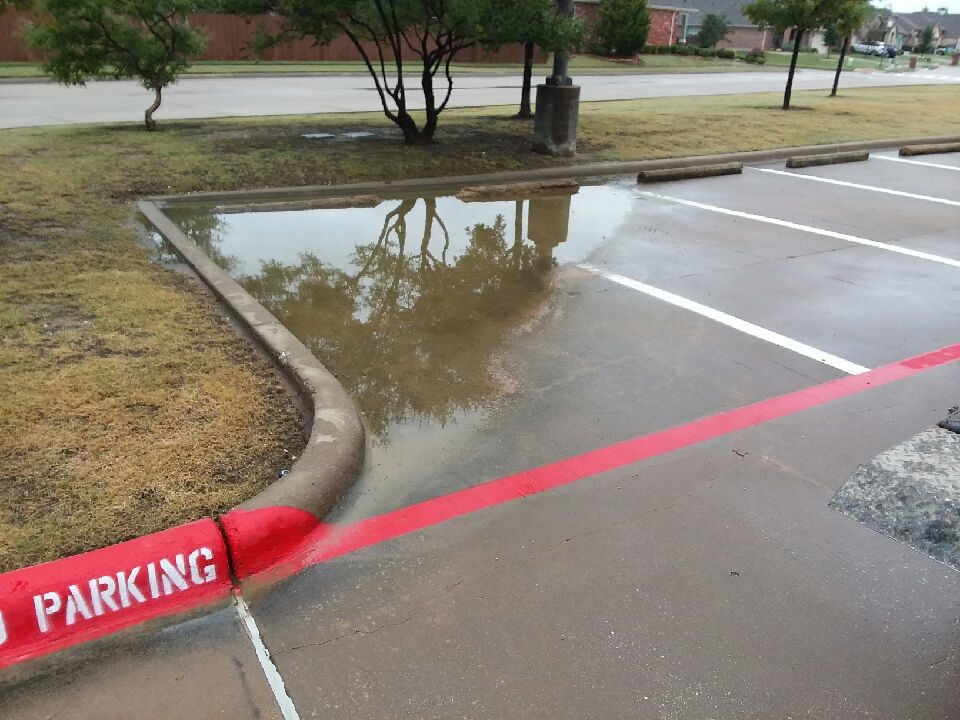 PONDING WATER | Nortex Concrete Lift and Stabilization Dallas Fort Worth